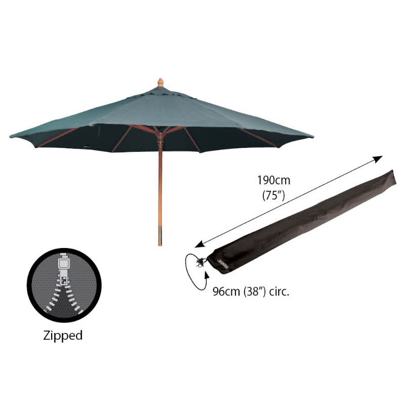 Classic Protector 6000 Extra Large Parasol Cover With Zip - Green