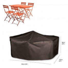 Classic Protector 5000 Octagonal Patio Set Cover - 4/6 Seat H90cm - Black