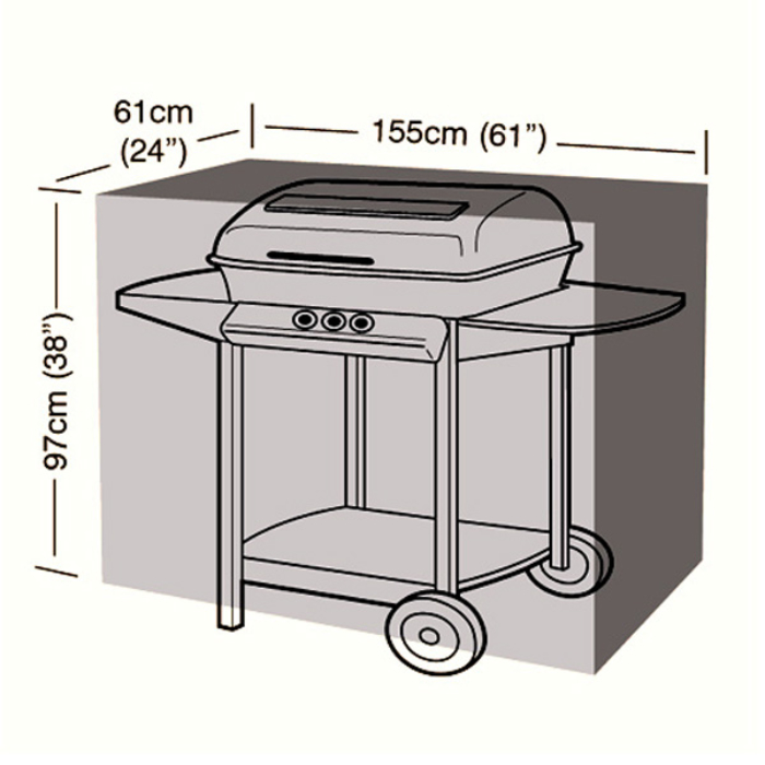 Ultimate Protector Trolley Barbecue Cover - Charcoal