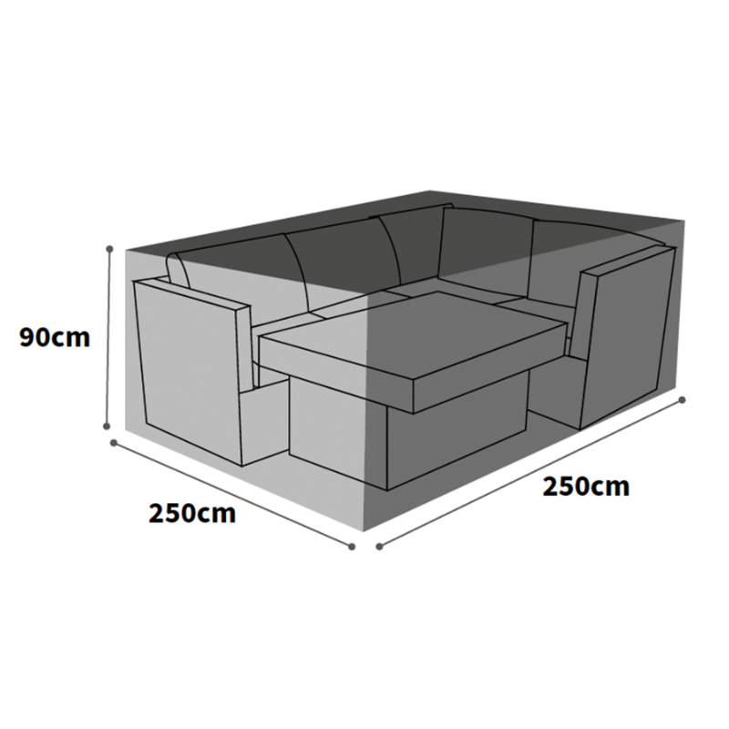 Ultimate Protector Rectangular Corner Sofa Dining Set Cover - 300cm ...