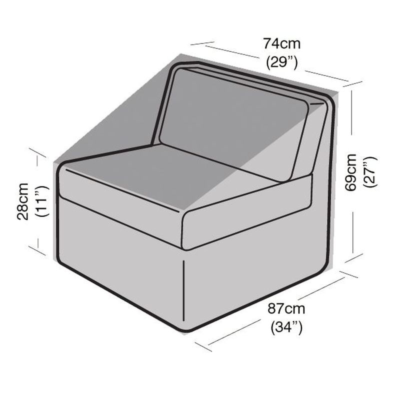 Premium Super Tough Small Corner Unit Cover Black